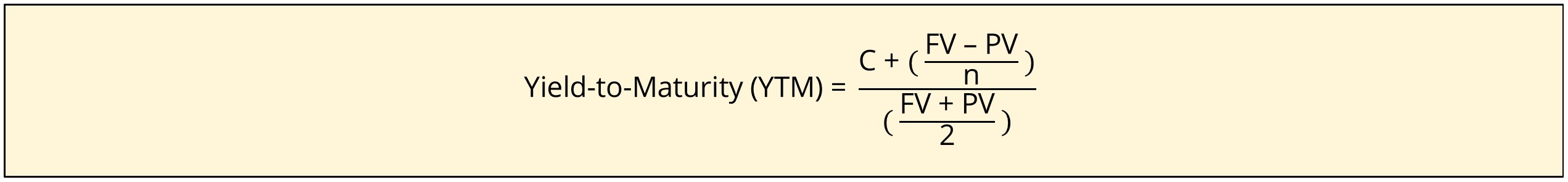 Bond Yield To Maturity Formula TaberahHanifa