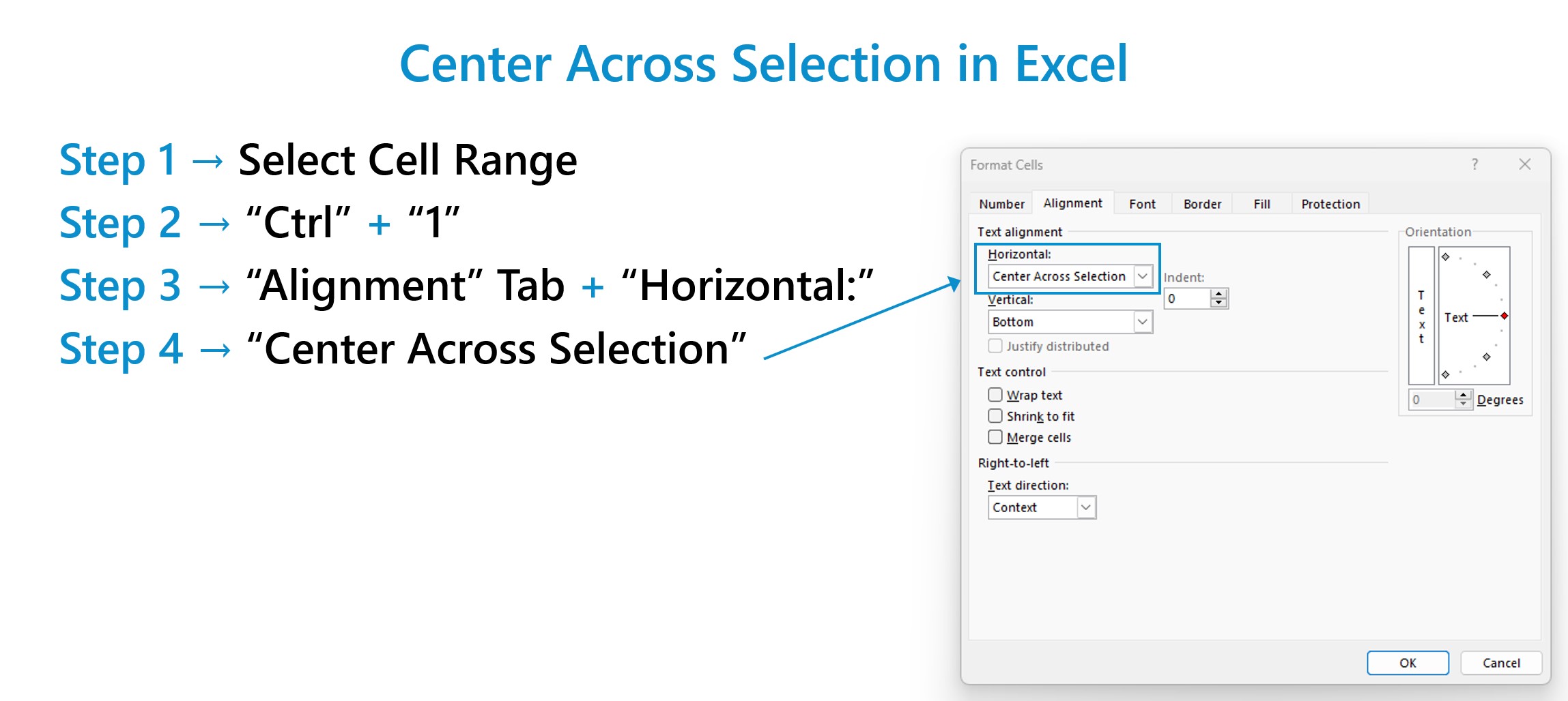 How To Center Across Selection In Excel Format Example