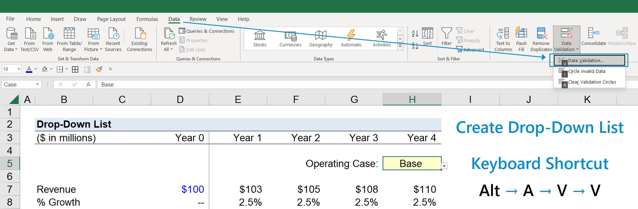 How To Create Drop Down List In Excel Formula Calculator